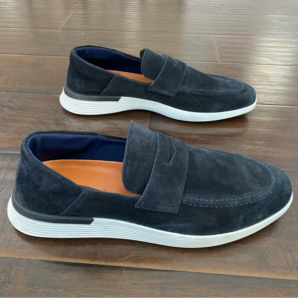 Wolf & Shepherd | Shoes | Wolf Shepherd Mens Navy Blue White Loafer ...